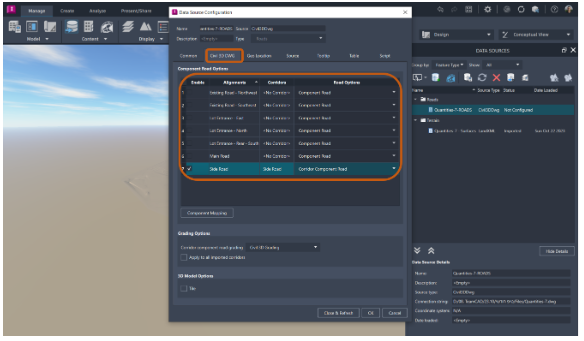 ייצוא מודל כביש ל-Infraworks - TeamCAD