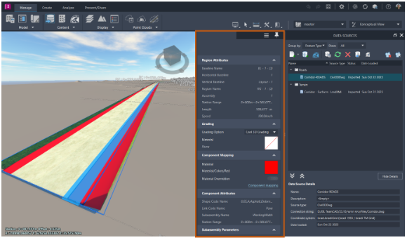 ייצוא מודל כביש ל-Infraworks - TeamCAD