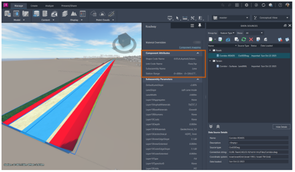 ייצוא מודל כביש ל-Infraworks - TeamCAD