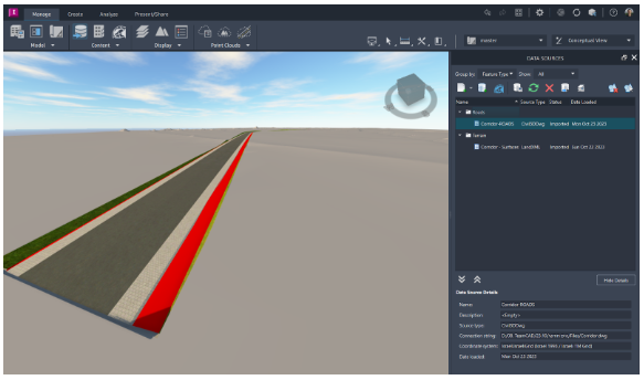 ייצוא מודל כביש ל-Infraworks - TeamCAD